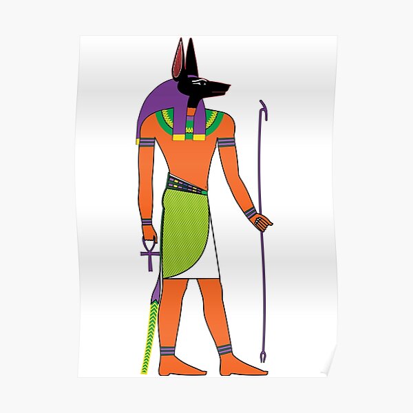 "Anubis [FRESH Colors] | Egyptian Gods, Goddesses, and Deities" Poster ...