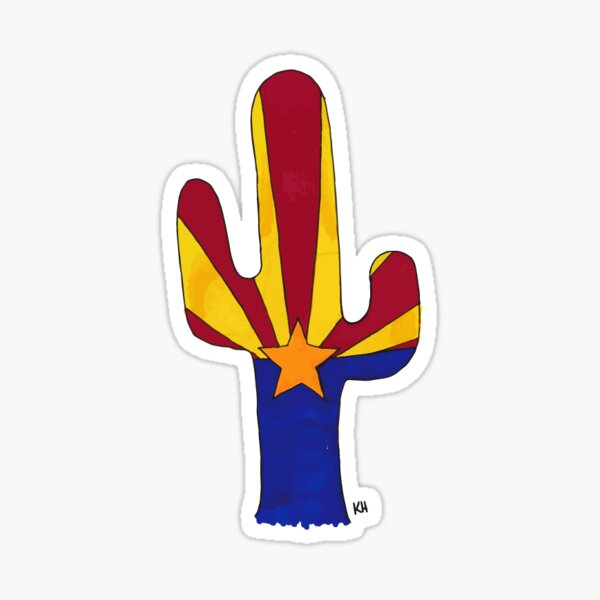 "Arizona Flag // Arizona // Cactus // AZ" Sticker for Sale by kholowell ...