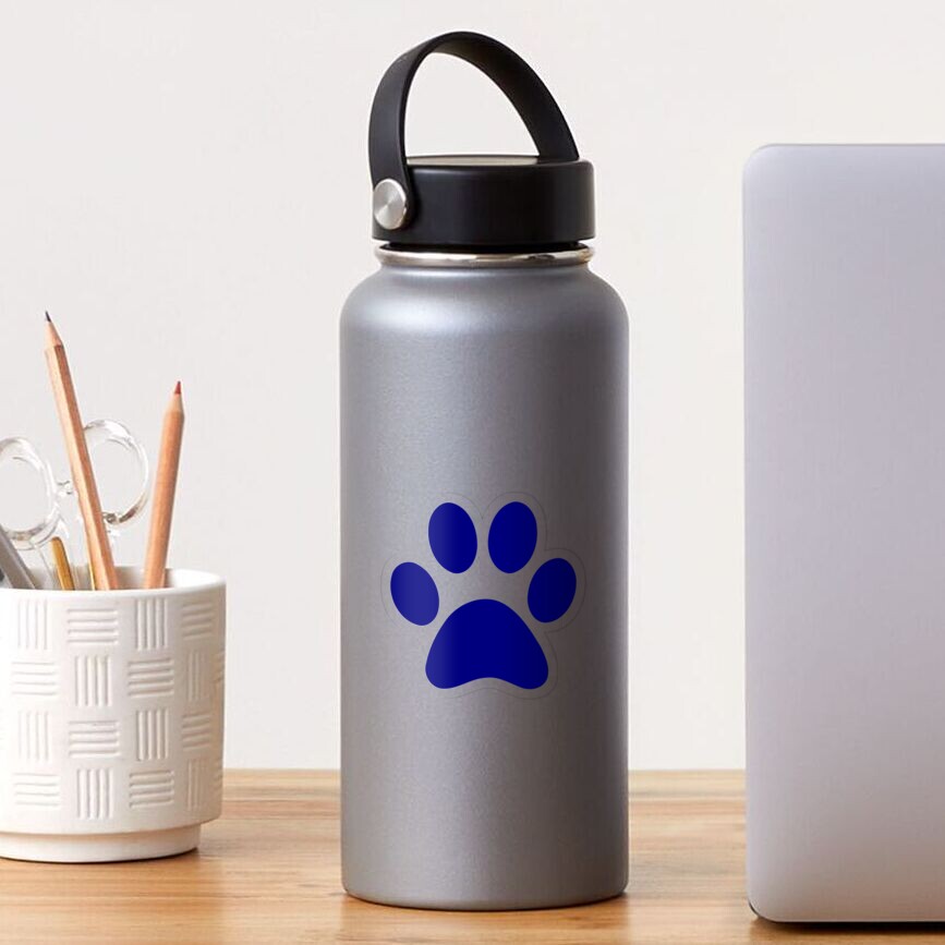 "Blue Paw Print" Sticker for Sale by WPhotographyW | Redbubble