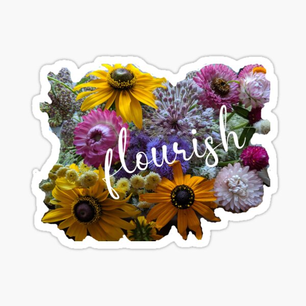 "Wildflower flourish!" Sticker for Sale by Bbelanger825 | Redbubble