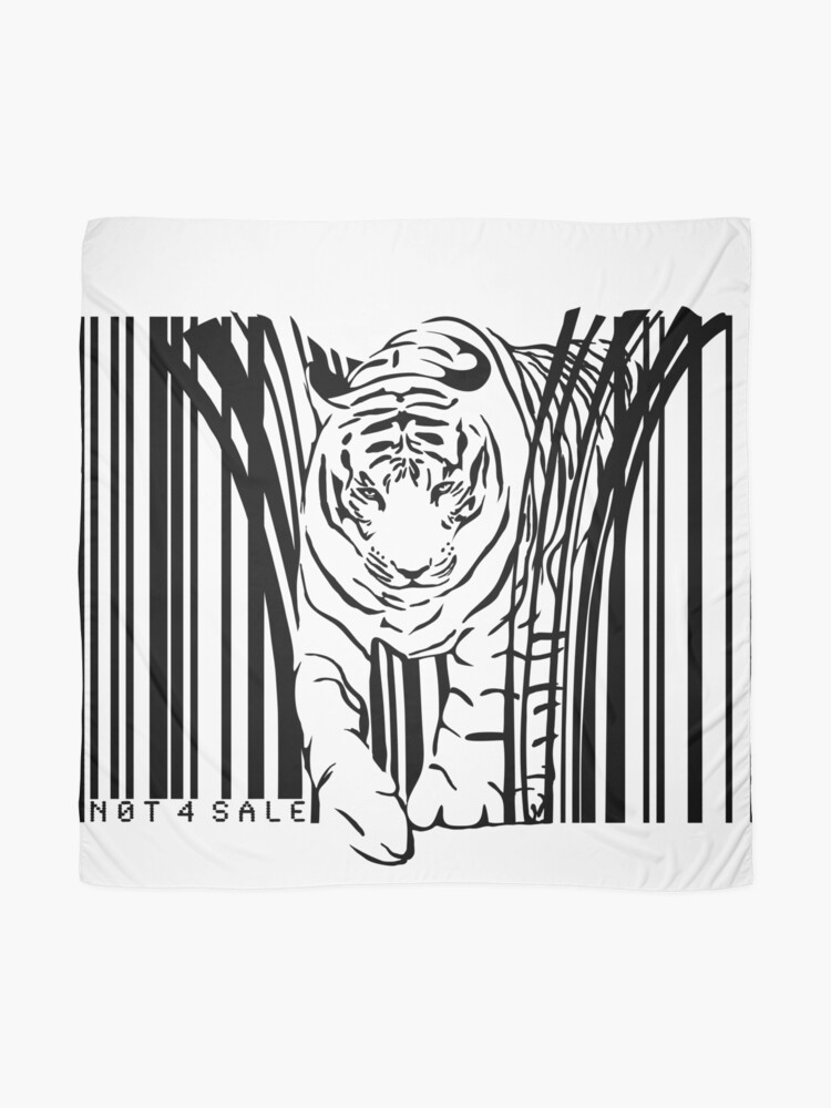 "endangered TIGER BARCODE illustration" Scarf for Sale by ...