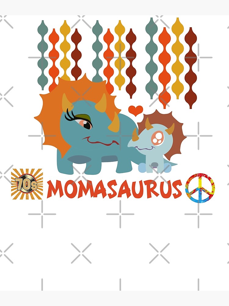 "Momasaurus Triceratops 70s Peace Sign" Poster for Sale by EbethS ...