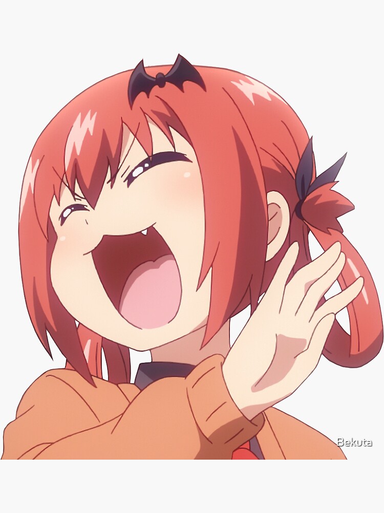 "Satania Laugh" Sticker for Sale by Bekuta | Redbubble