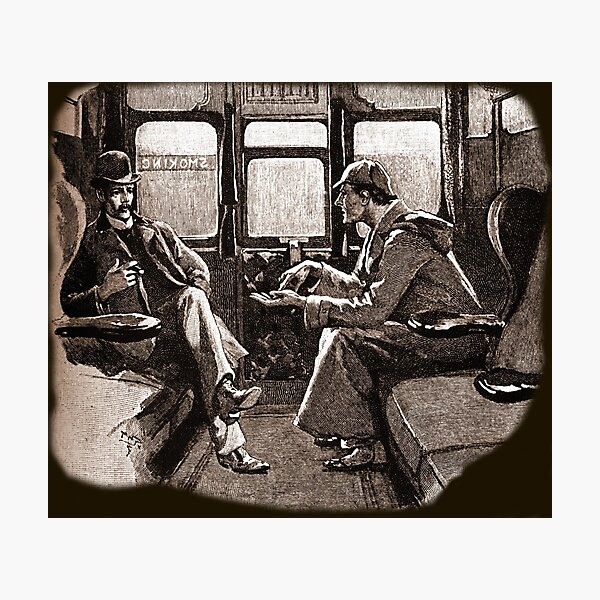 "Sherlock Holmes and Watson on a train by Sidney Paget" Photographic ...