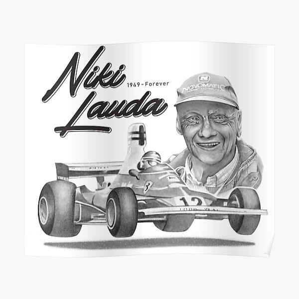 "Niki Lauda Tribute T-Shirt" Poster for Sale by OAK-Brothers | Redbubble