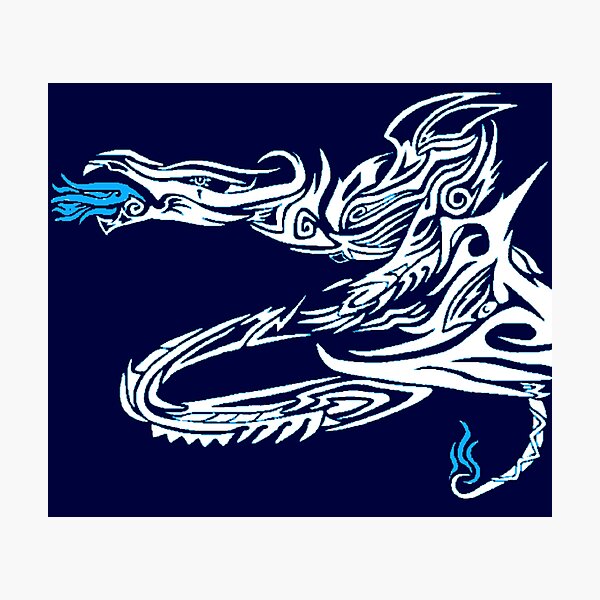 Chinese Ice Dragon Wall Art | Redbubble