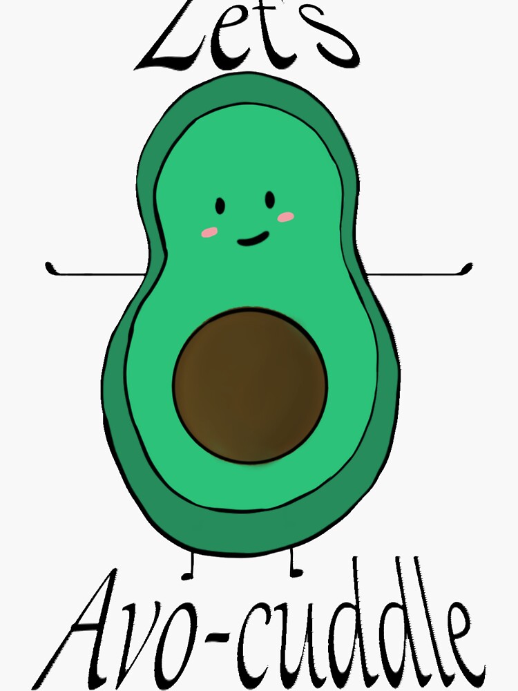 "Avo-cuddle" Sticker by LavaBaker | Redbubble