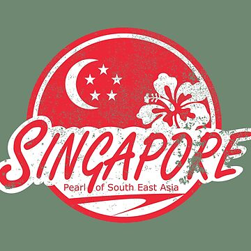 "Singapore - Vintage Travel (distressed)" Sticker for Sale by ...