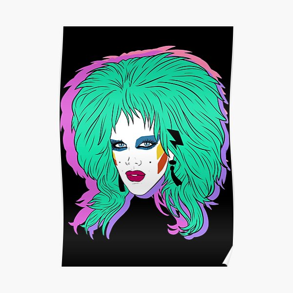 "80 Fierce Drag Queen Lill" Poster by RobskiArt | Redbubble