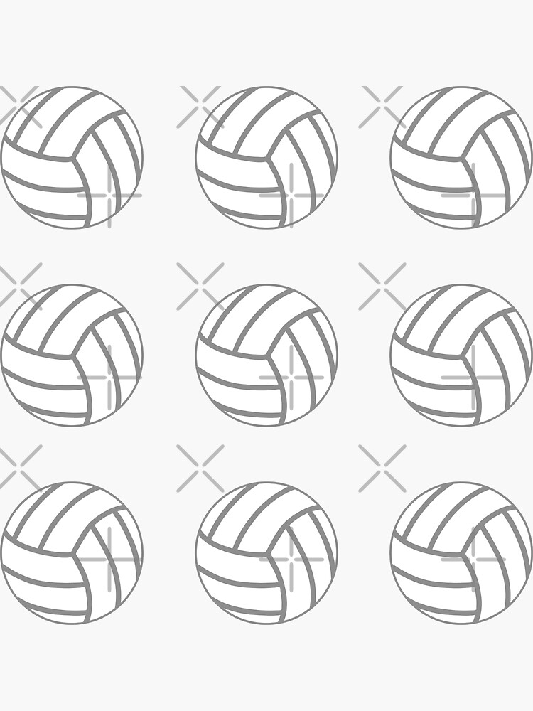 "Volleyball Pattern" Sticker for Sale by VintageStyle | Redbubble