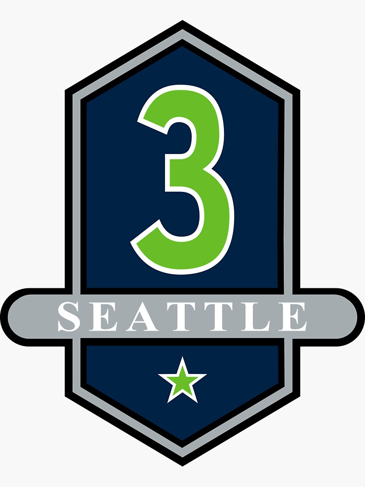 "Seattle 3 Emblem" Sticker for Sale by bobthesportsguy | Redbubble