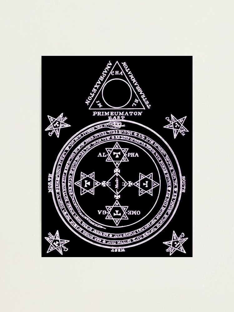 " Magical Circle of King Solomon INVERTED" Photographic Print for Sale ...
