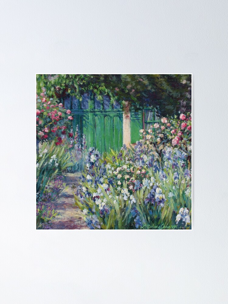 "Monet's Garden Door | Painting" Poster by LDianeJohnson | Redbubble