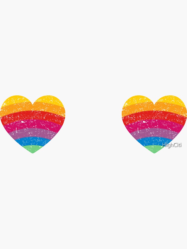 "Boobs Heart" Sticker by HighCiti | Redbubble