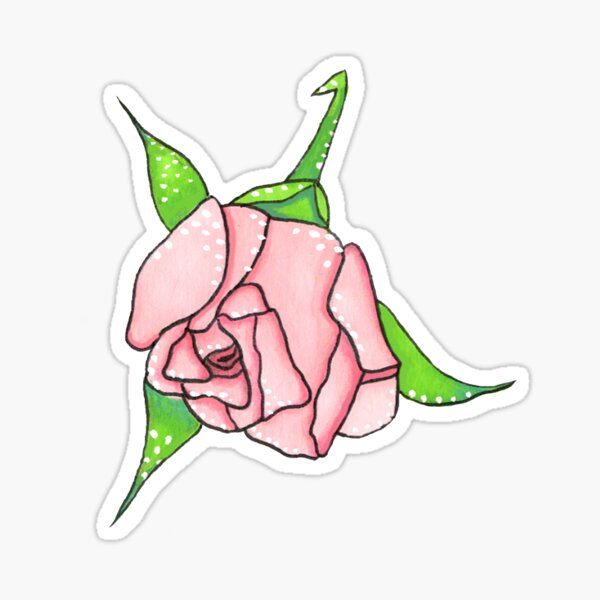"Cartoon Rosebud" Sticker by allieramirezz | Redbubble