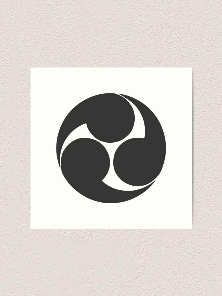 "Samurai Kamon Hidari Mitsudomoe" Art Print by Takeda-art | Redbubble