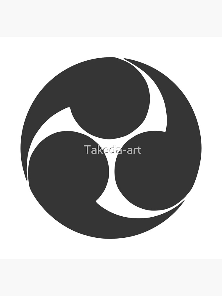 "Samurai Kamon Hidari Mitsudomoe" Poster by Takeda-art | Redbubble