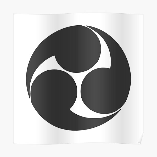 Poster « Samurai Kamon Hidari Mitsudomoe », par Takeda-art | Redbubble