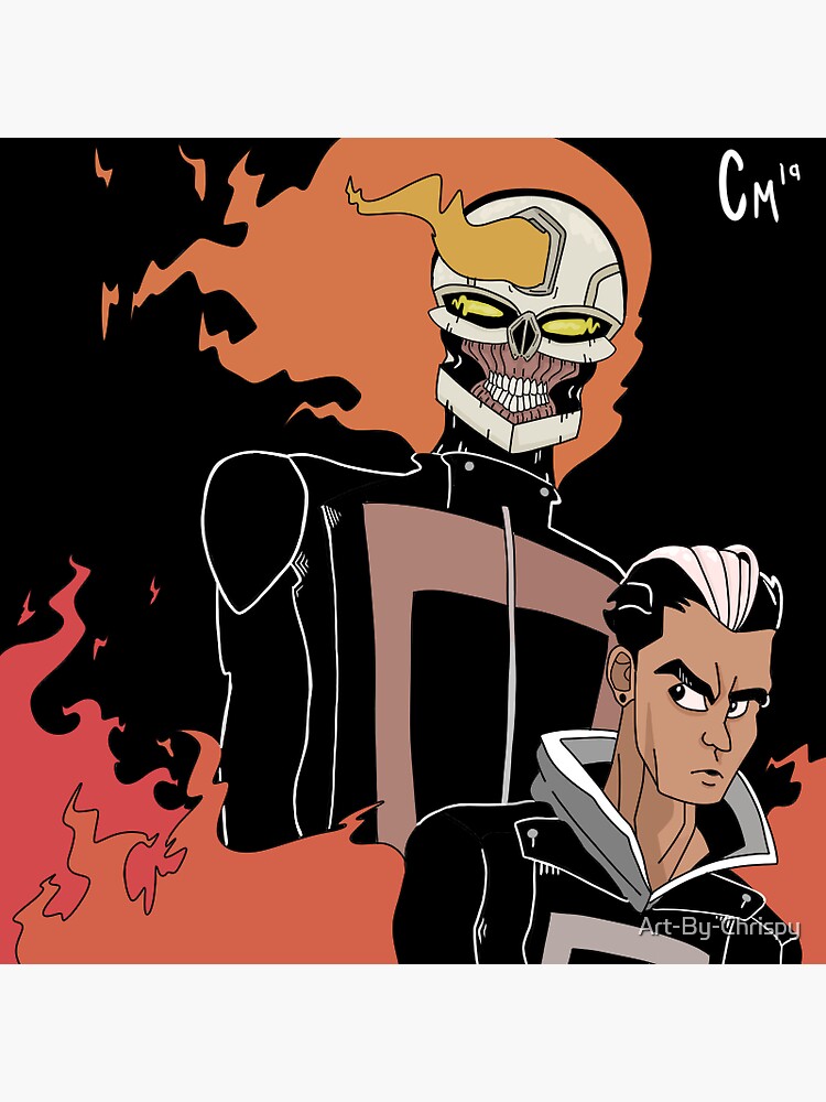 "Ghost Rider - Robbie Reyes (Colored)" Sticker for Sale by Art-By ...