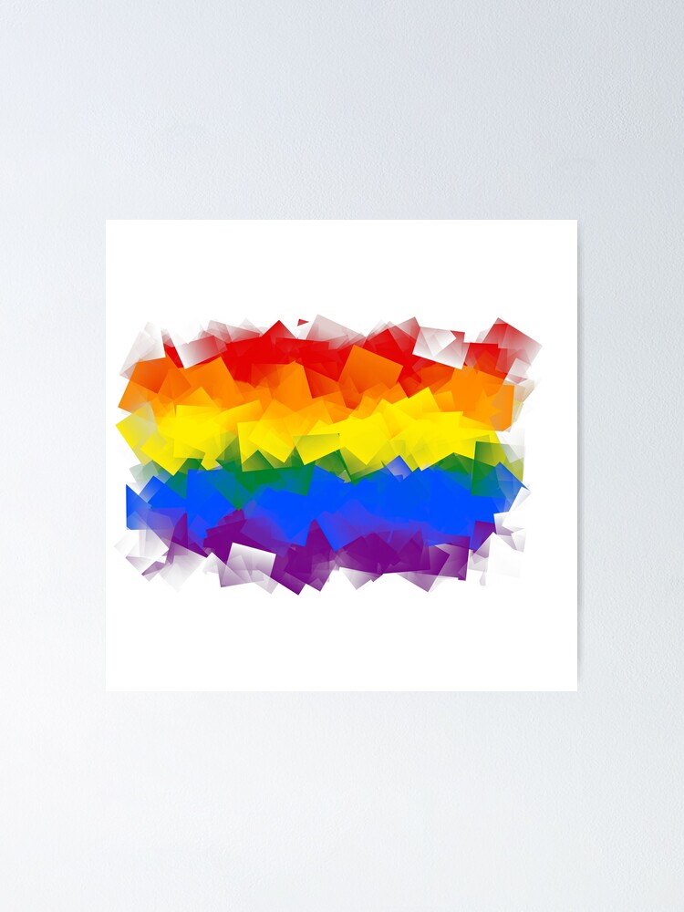 "abstract pride flag cubist" Poster for Sale by qlobba | Redbubble