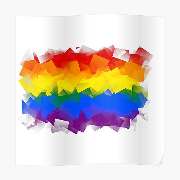 "abstract pride flag cubist" Poster for Sale by qlobba | Redbubble
