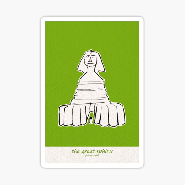 "The great sphinx of Giza" Sticker by idriera | Redbubble