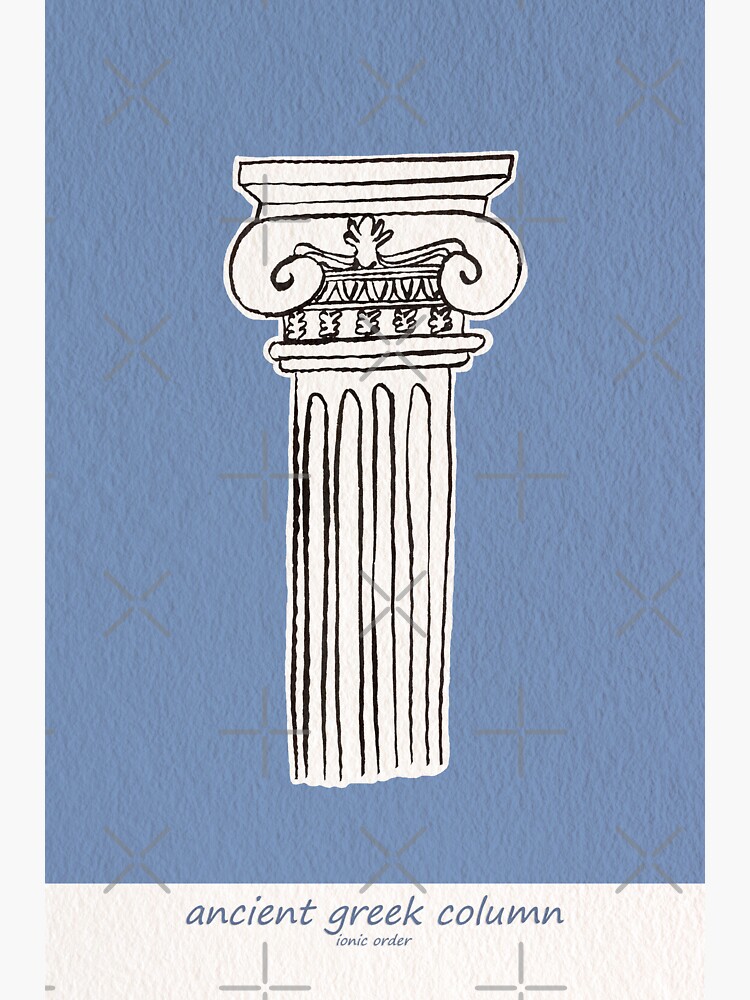 "Ionic Greek Column" Sticker for Sale by idriera | Redbubble