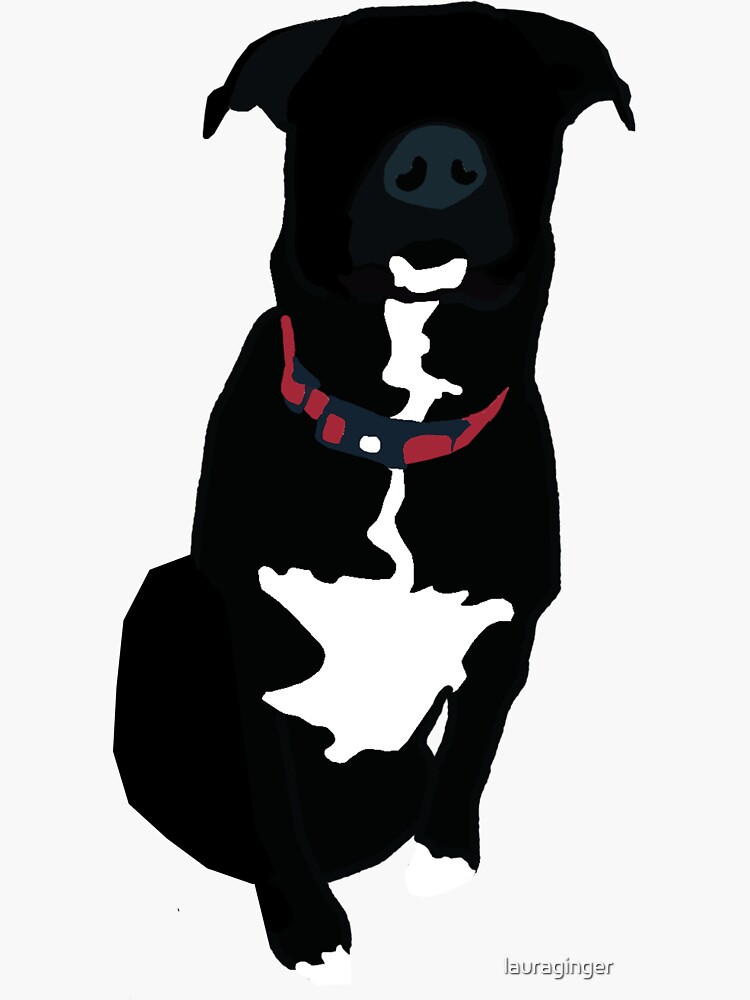 "Black Dog " Sticker for Sale by lauraginger | Redbubble