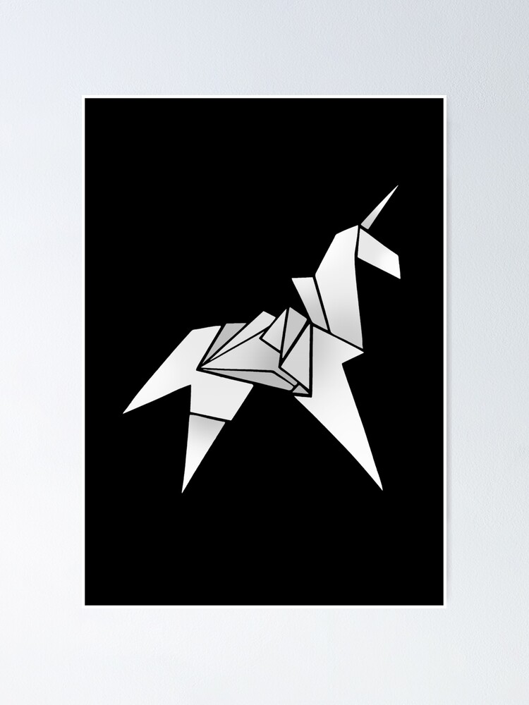 "Blade Runner Unicorn Origami v2" Poster by VanHand | Redbubble