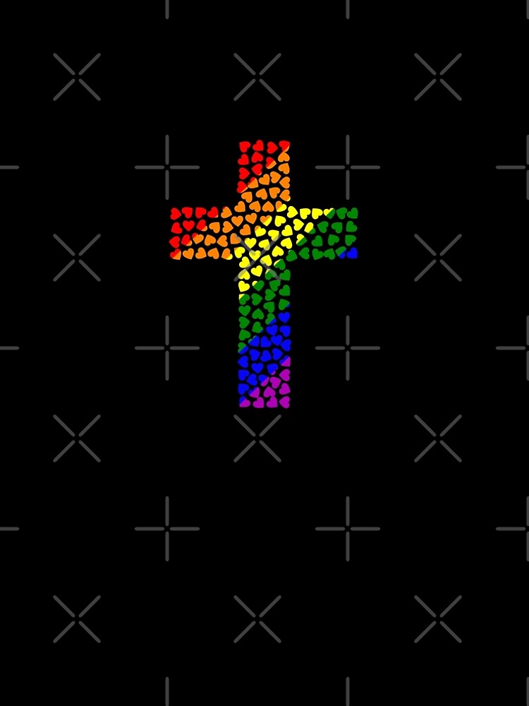 "Pride Ally LGBTQ Rainbow Flag Cross Christian" A-Line Dress for Sale ...