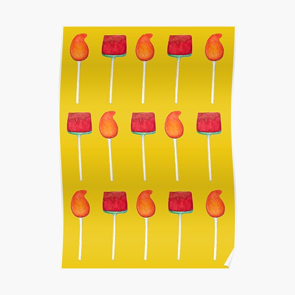"Mexican paleta candy with yellow background" Poster by kuallidesigns ...