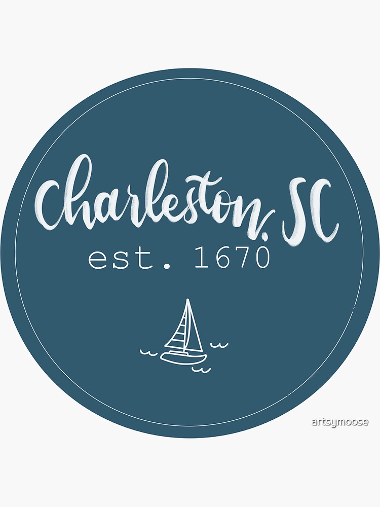 "Charleston, SC " Sticker for Sale by artsymoose | Redbubble