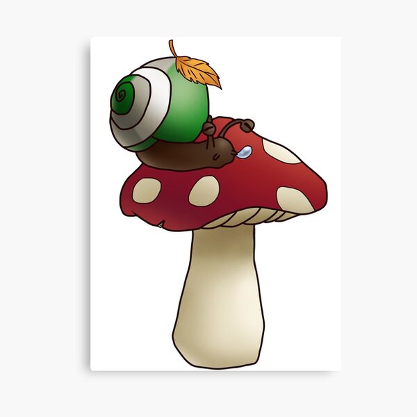 "Gray Aromantic Gray-aro Autumn Mushroom Pride Snail" Canvas Print by ...