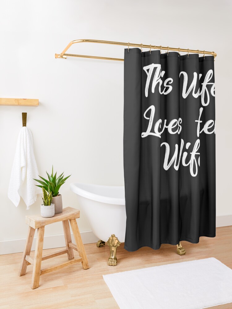 This Wife Loves Her Wife Pride Lgbtq Gay Lesbian Bi Shower Curtain
