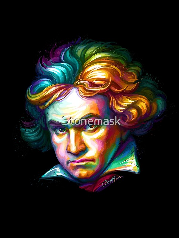 "Ludwig van Beethoven Colorful Portrait" by Stonemask | Redbubble