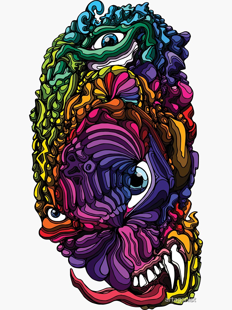 "Eyedrop Demon" Sticker for Sale by artagonist | Redbubble