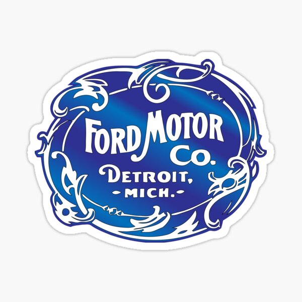 "Retro Ford Name Plate" Sticker for Sale by PetrolHeads | Redbubble