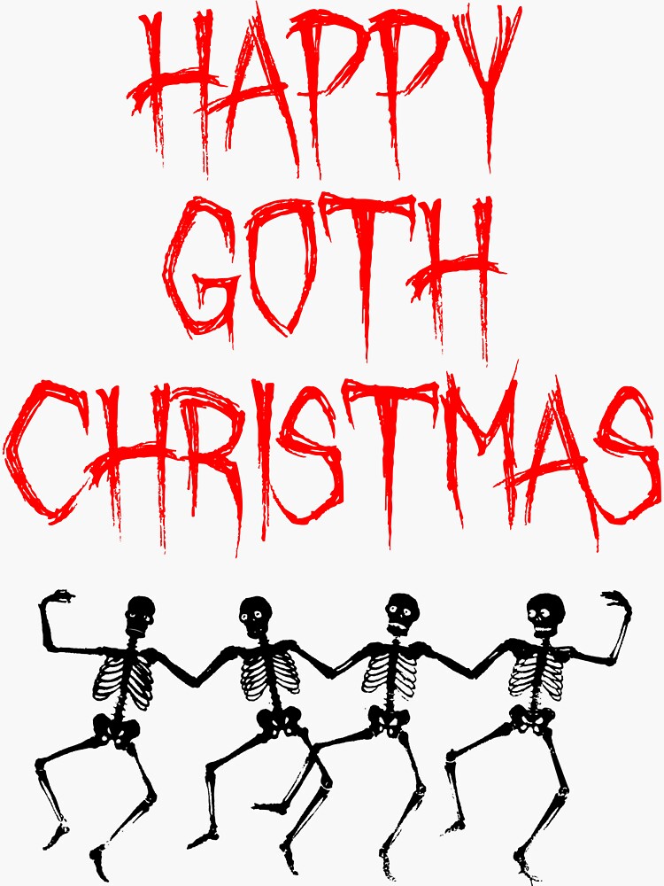 Funny Goth Christmas Goth Christmas Stickers For Sale | TeePublic