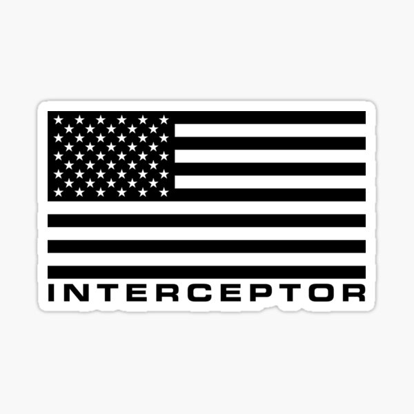 "Interceptor US Flag Sticker" Sticker by NorCalWWR | Redbubble