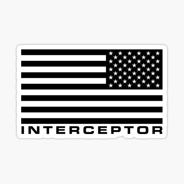 "Interceptor US Flag Sticker - Reversed" Sticker for Sale by NorCalWWR ...