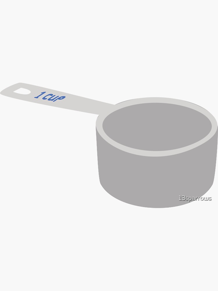 "Measuring Cup" Sticker for Sale by 13sparrows | Redbubble