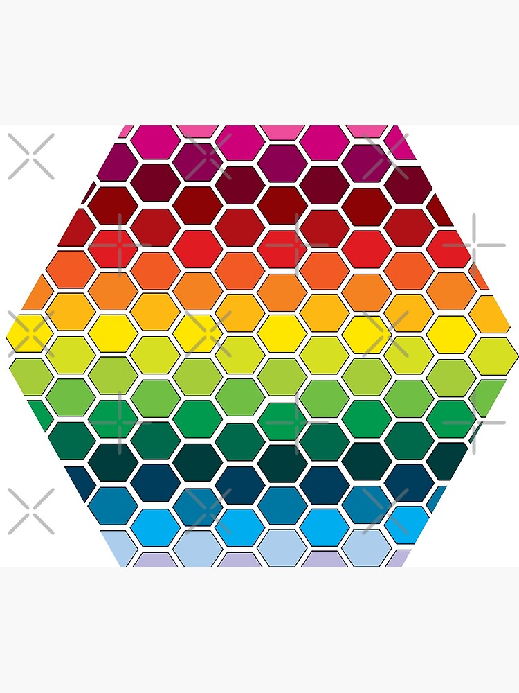 "Rainbow Hexagons in a Hexagon!" Throw Blanket for Sale by terryleila | Redbubble