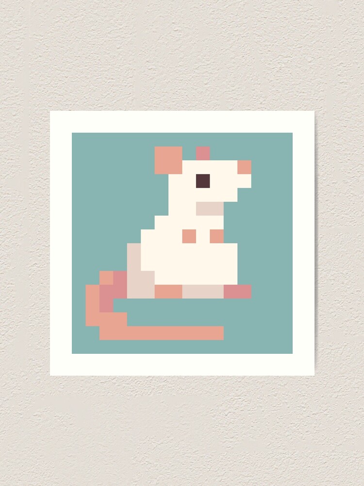 "pixel rat" Art Print by tofu7soup | Redbubble