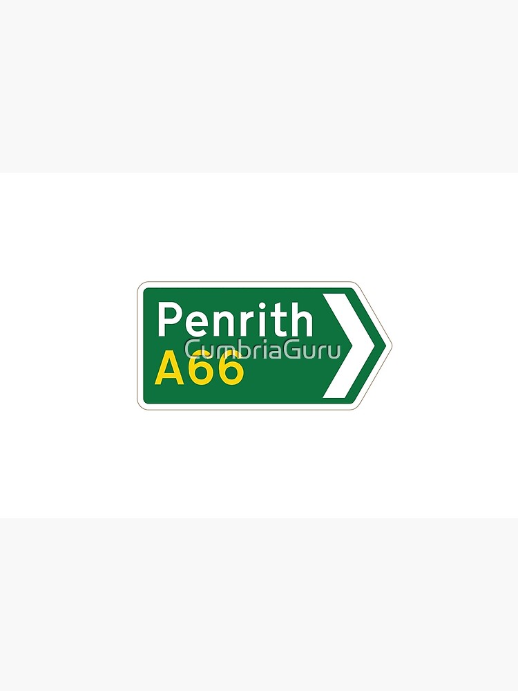 "Penrith A66 Road Sign UK Cumbria" Bath Mat by CumbriaGuru | Redbubble