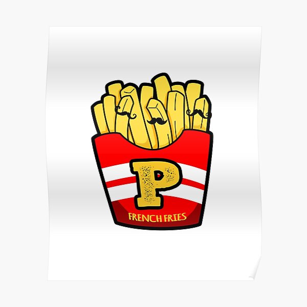 Póster «Alfabeto Letra P Lindas Papas Fritas» de kidsmonogram | Redbubble