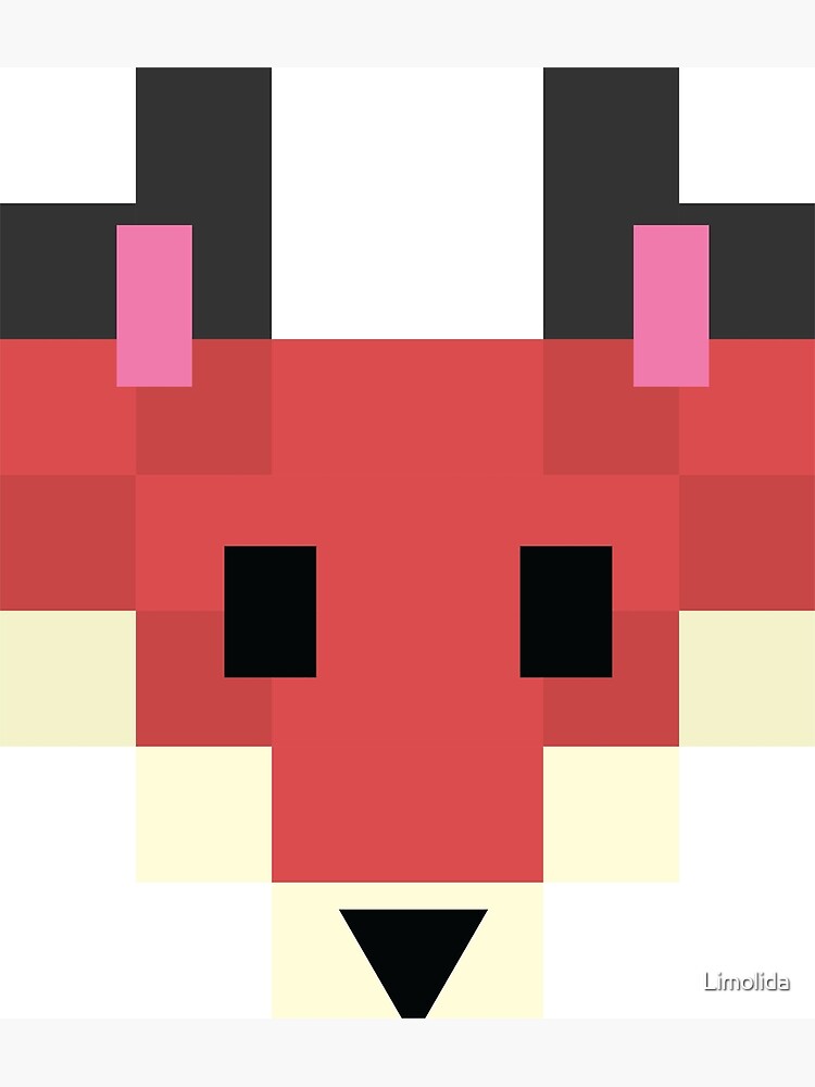 "Cute 8 bit forest fox vector illustration. Woodland canine head shot ...