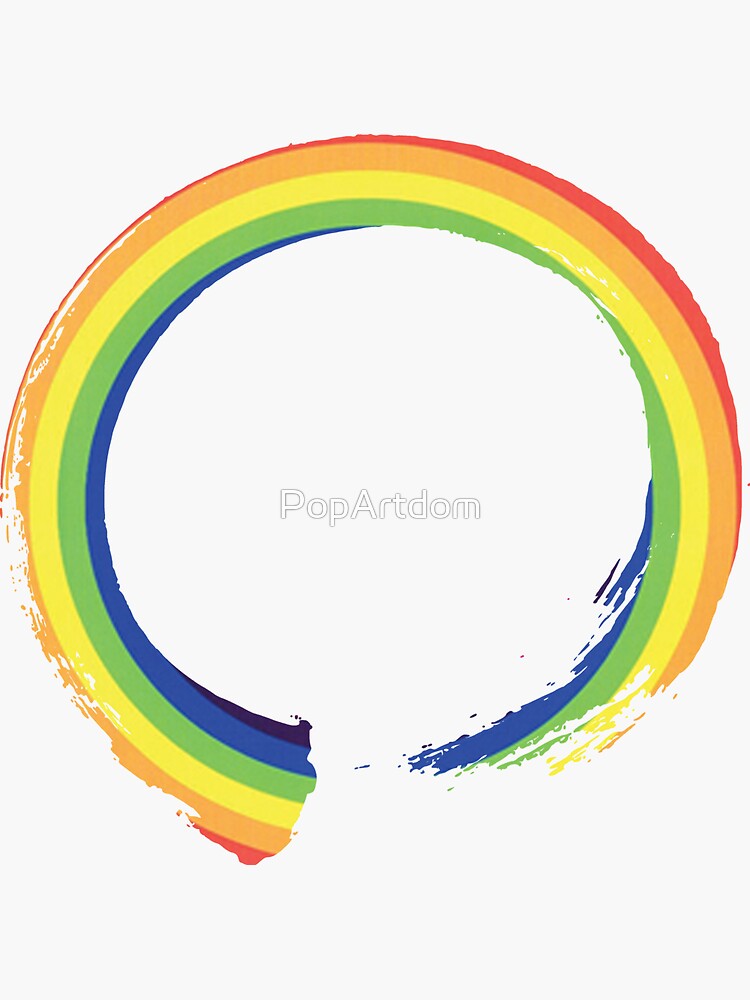 "Awesome Rainbow Enso " Sticker for Sale by PopArtdom | Redbubble