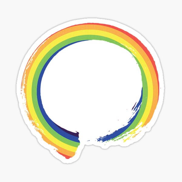 "Awesome Rainbow Enso " Sticker for Sale by PopArtdom | Redbubble