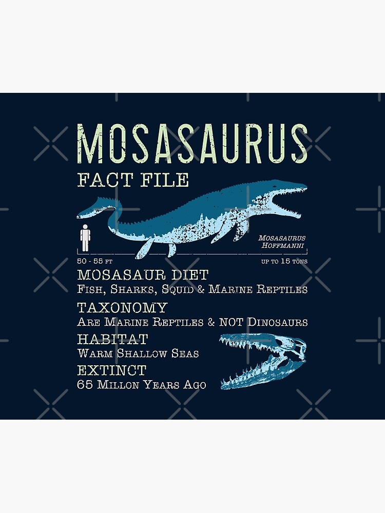 "Mosasaurus Facts" Throw Blanket by IncognitoMode | Redbubble
