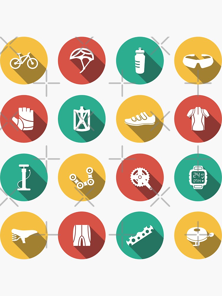 "Bike Sticker Pack" Sticker by meursaultdesign | Redbubble